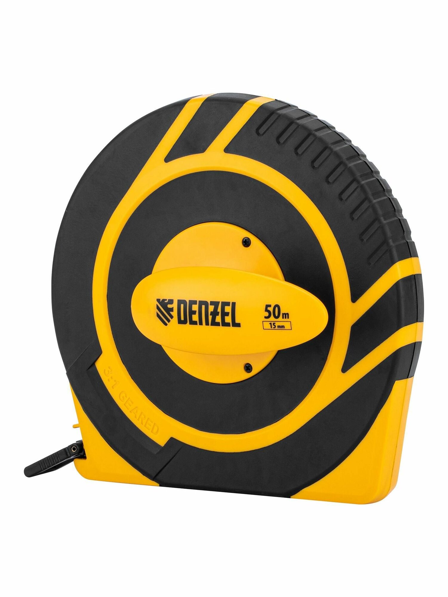 Рулетка геодезическая 50 м х 15 мм, закрытый корпус, фиберглассовая лента Denzel 31292
