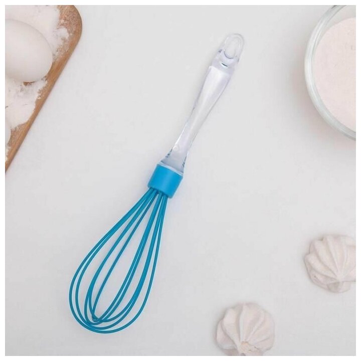 Прозрачный силиконовый венчик для яиц, ручной ручной миксер для взбивания яиц, силиконовый венчик для выпечки яиц, 25 см