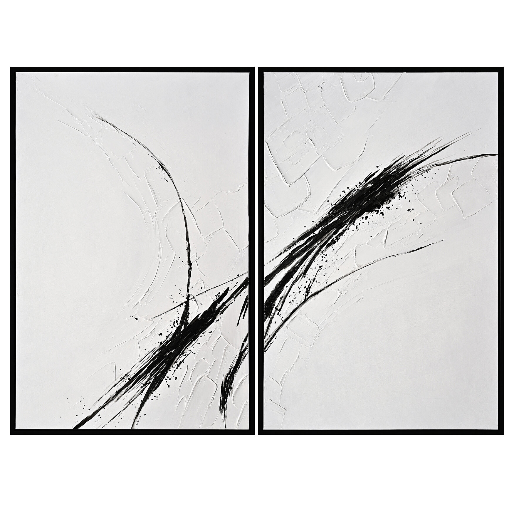 Картина Ink, Лен, Акрил, Рама - пластик