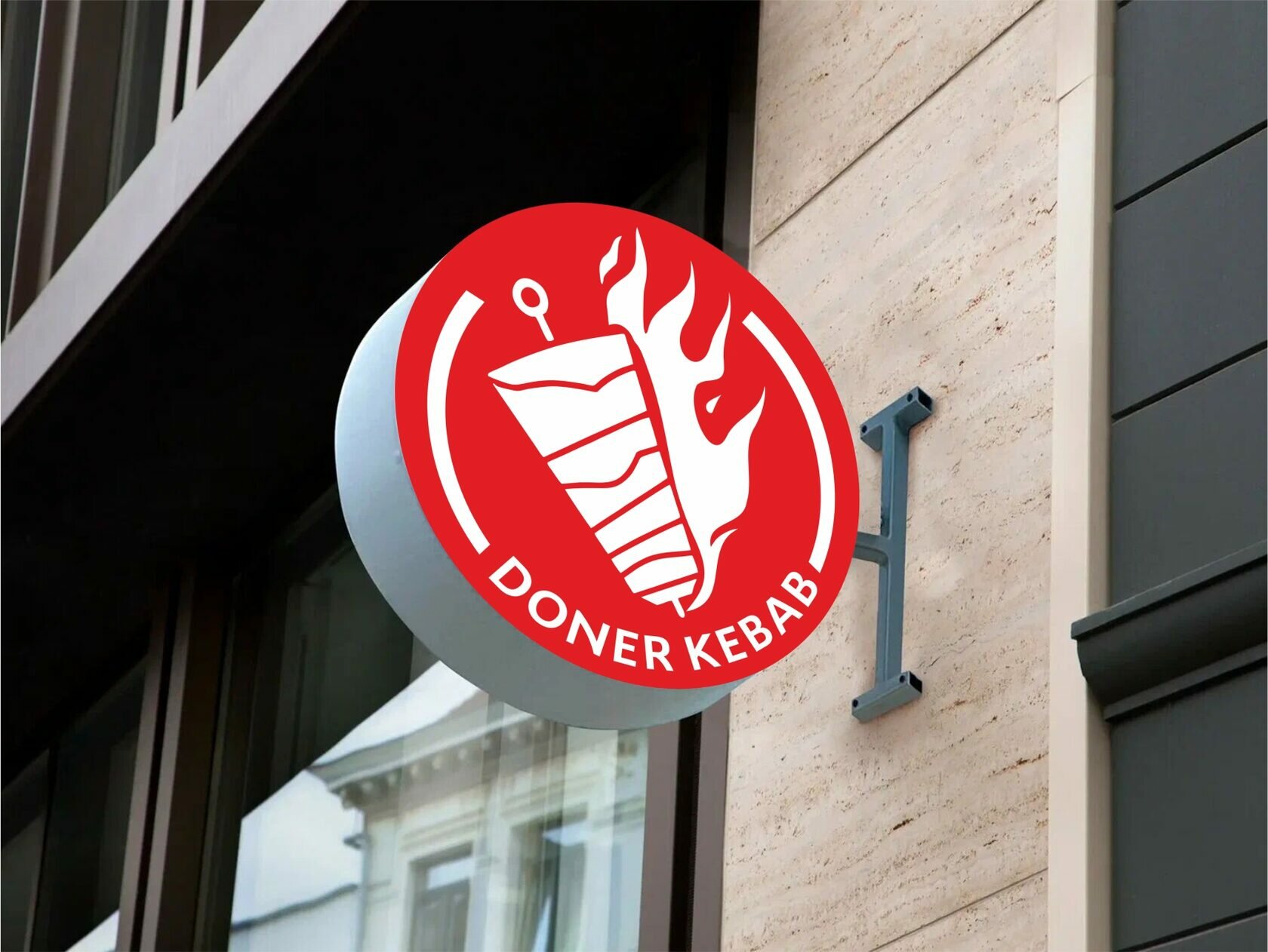 Вывеска круглая Донер