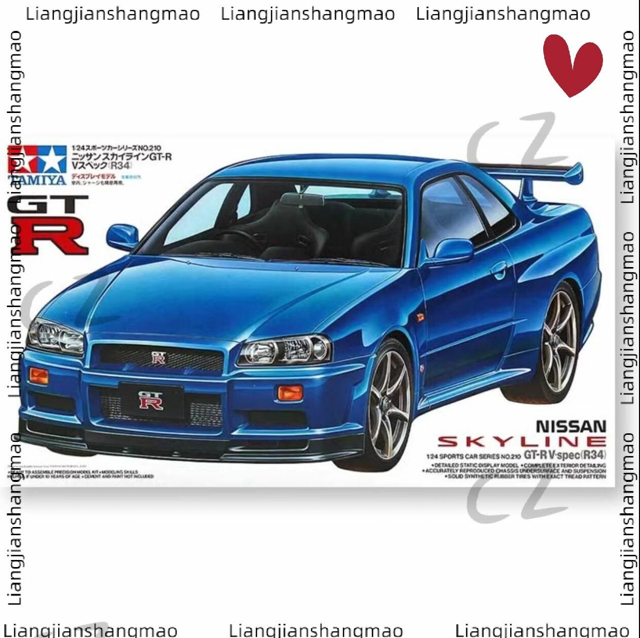 Эксклюзивный масштабный комплект Tamiya 24210 Nissan Skyline GTR R34 VSpec BNR34