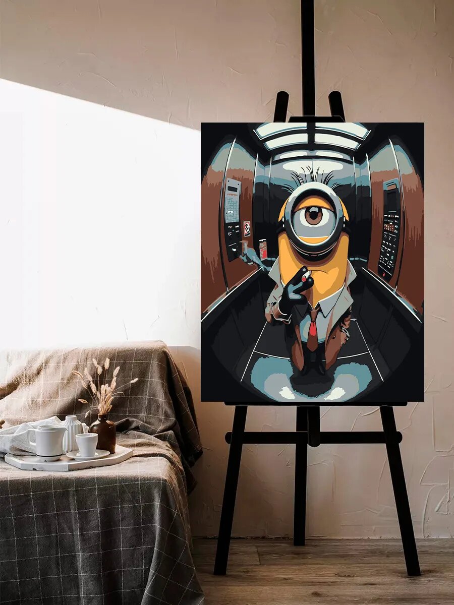 Картина по номерам Тусовные Миньон Лифт Minions