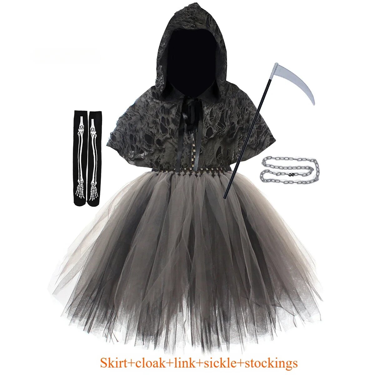 Детский карнавальный костюм ведьмы Theeper 12Т, Sets A 5pcs