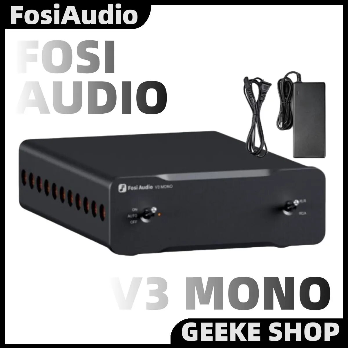 Монофонический усилитель высокой мощности Fosi Audio V3 MONO, черный