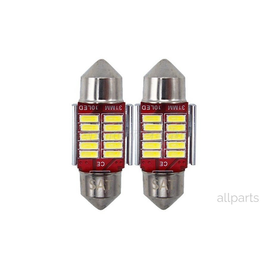 SAT ST-175-0075 Лампа (C5W/ LED/ Комплект/ 12V C5W 9x31мм Canbus)