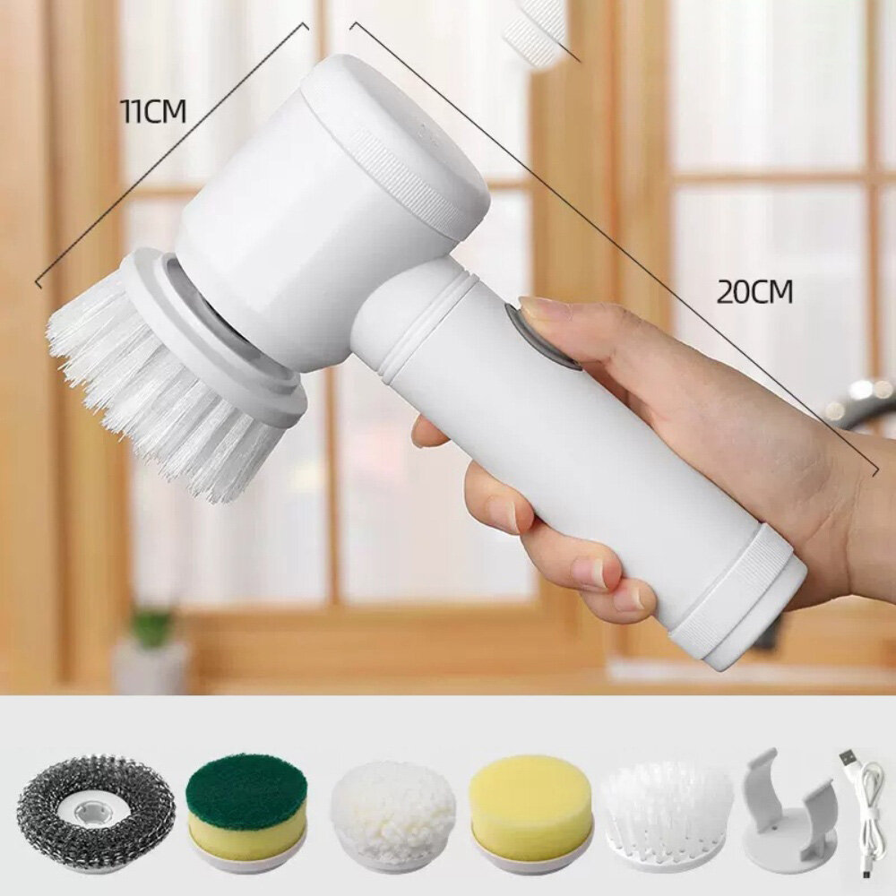 Электрическая портативная беспроводная многофункциональная щетка для мытья посуды, щетка для чистки ванной комнаты