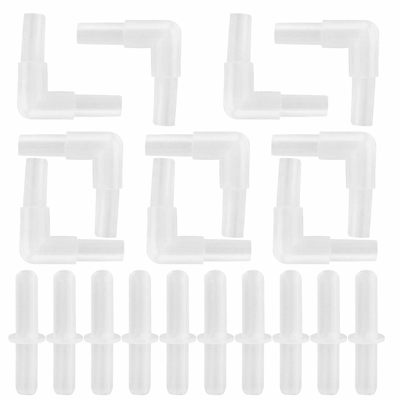 10 Right Angle Elbows Aquarium Valve Connector, Air fit inner diameter air pipes of 4 mm/0.16in for Fish Tanks Household Store