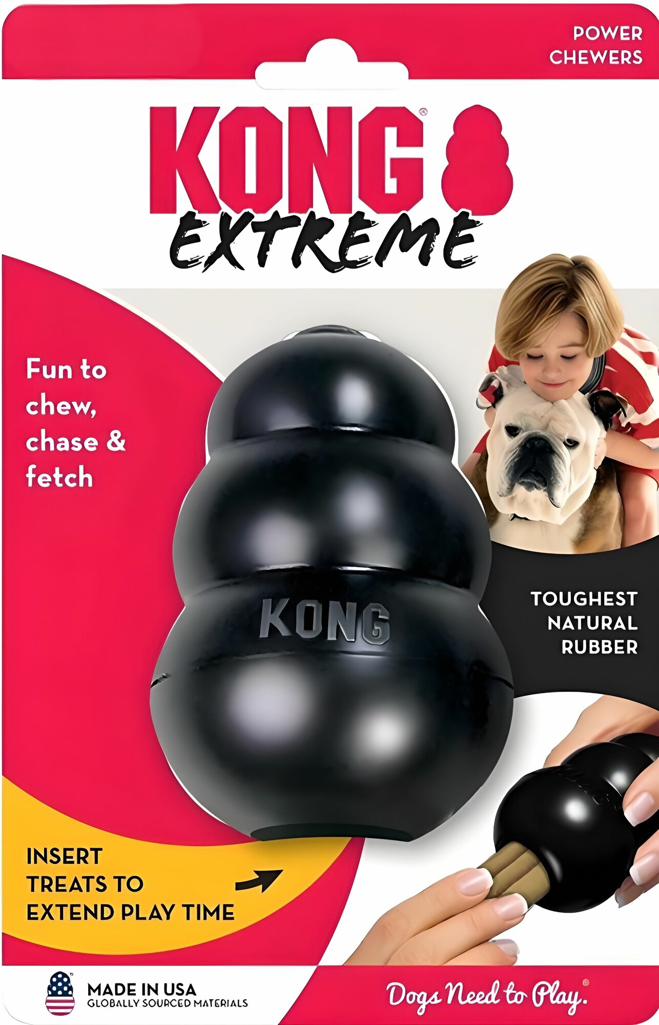 Конг Экстрим Игрушка для крупных собак Черный L