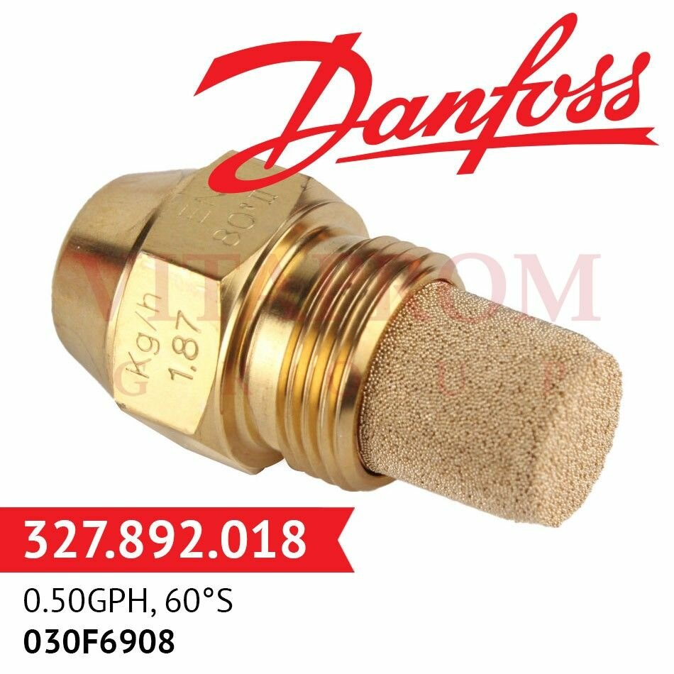 Форсунка Danfoss 0.50GPH, 60S, 030F6908 — фото 1