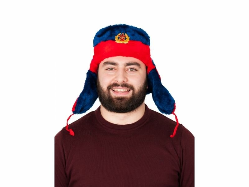 Шапка-ушанка армейская зимняя с кокардой СССР