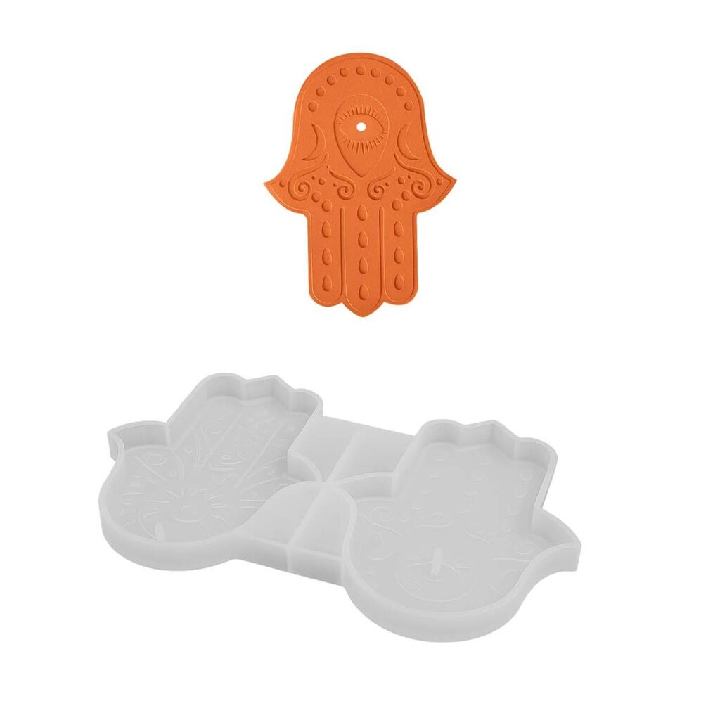 Гибкая силиконовая форма "Рука Фатимы" для украшений и свечей