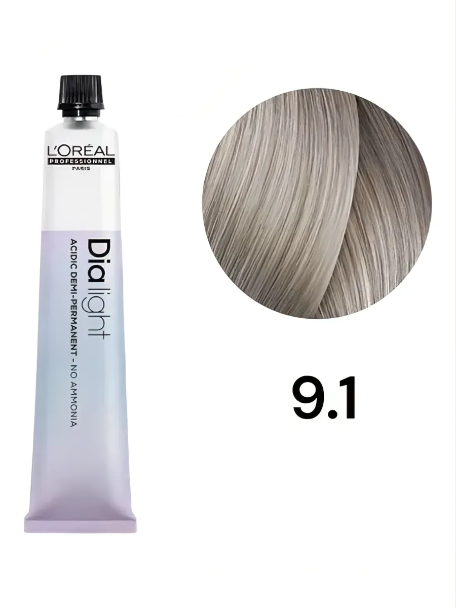 Краска для волос L'Oreal Professionnel DIA Light Acidic Gloss Color No Ammonia, Полуперманентный краситель-блеск, 9.1