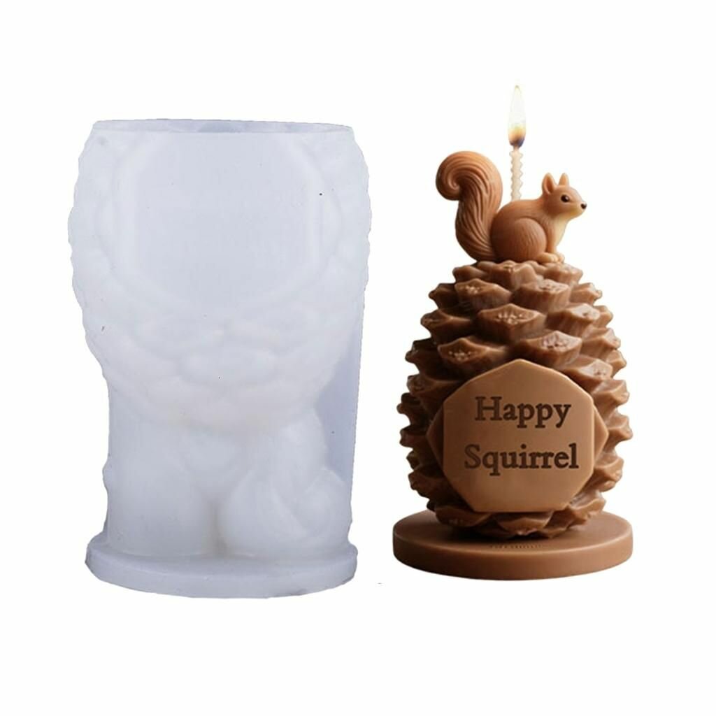 Безопасные силиконовые формы для рождественских поделок, - белка