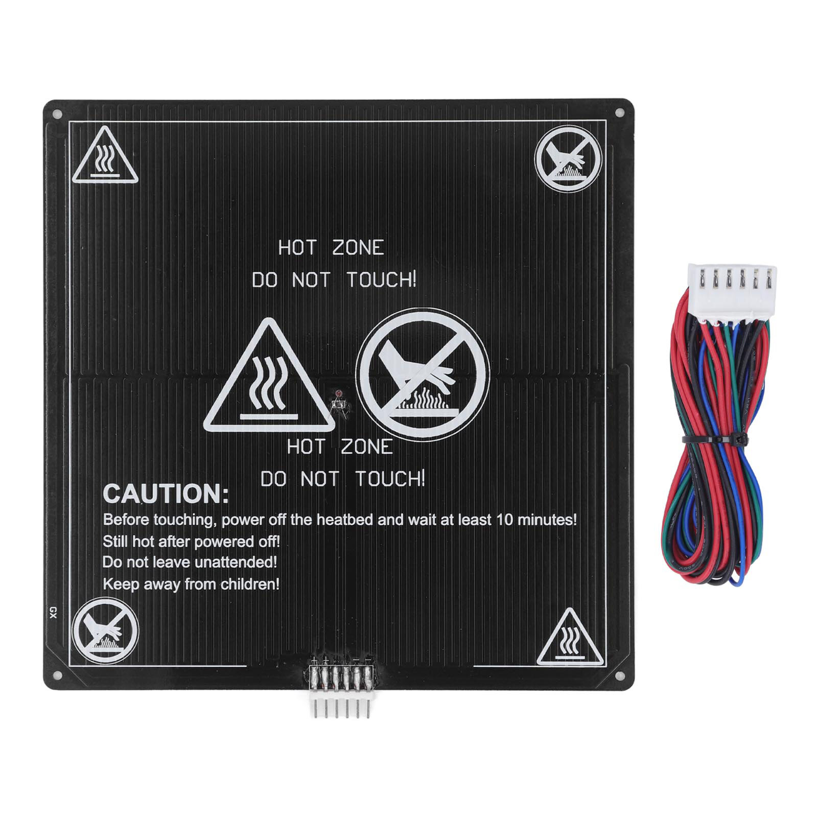 3D -принтер с подогревом слоем 220x220 мм толщиной 3 мм горячий кровать с 90 см проволоки DC12V