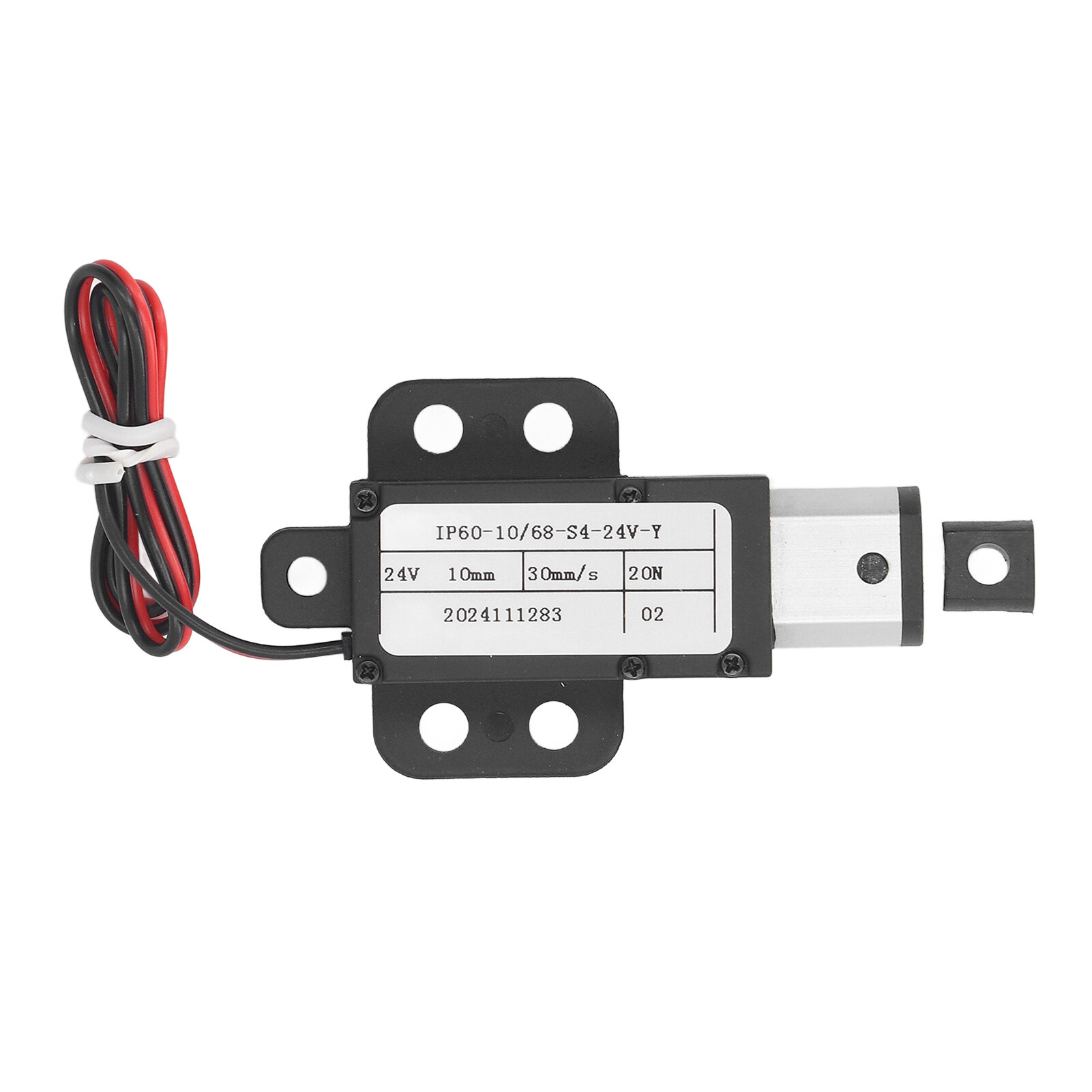 Mini Electric Linear Actuator 24V 10mm Stroke 20N 30mm/s Water Proof for Robotic Arms Furniture
