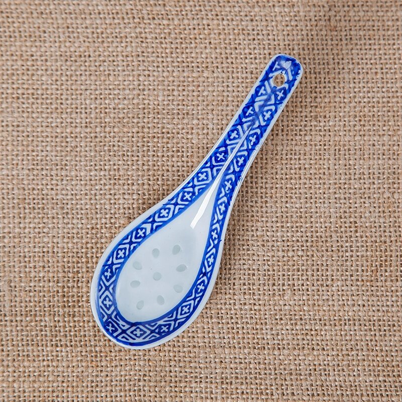 10 упаковок ложек, керамических ложек, маленьких ложек, керамической посуды Цзиндэчжэнь, сине-белые изысканные бытовые