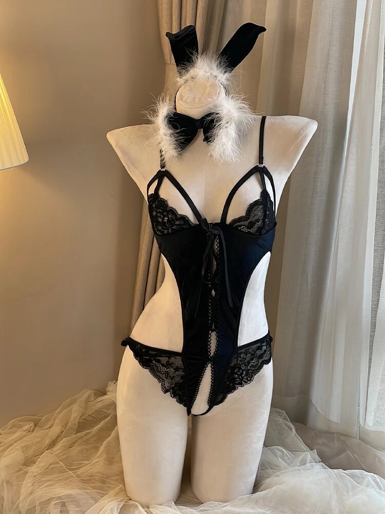 Костюм кролик черный/розовый/красный Черный, черный