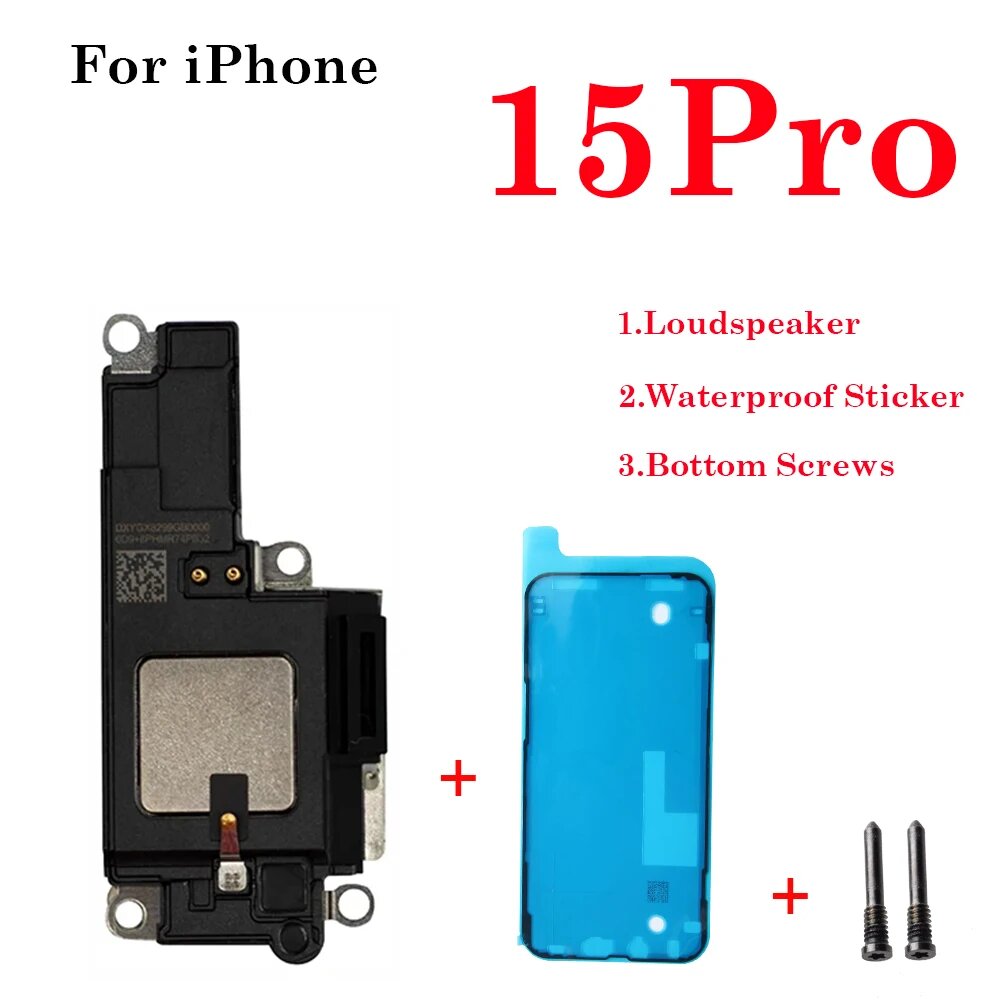 1 шт, хорошо протестированный, громкий динамик, внутренняя док-станция, нижний зуммер, звонок, гибкий кабель динамика для iPhone 13 14 15 Pro Max 14 15 Plus