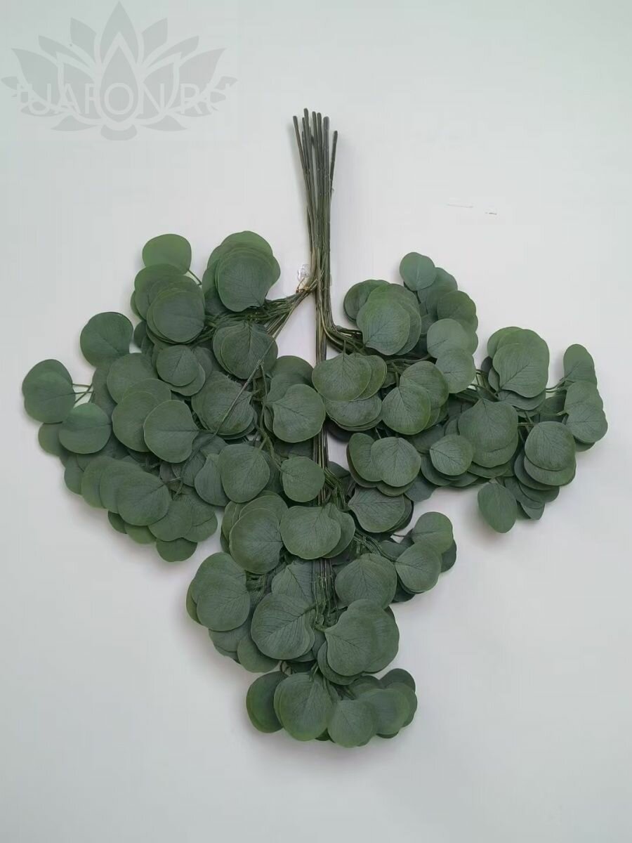 Искусственные цветы для декораторов фитостен флористическая ветка эвкалипт 6шт