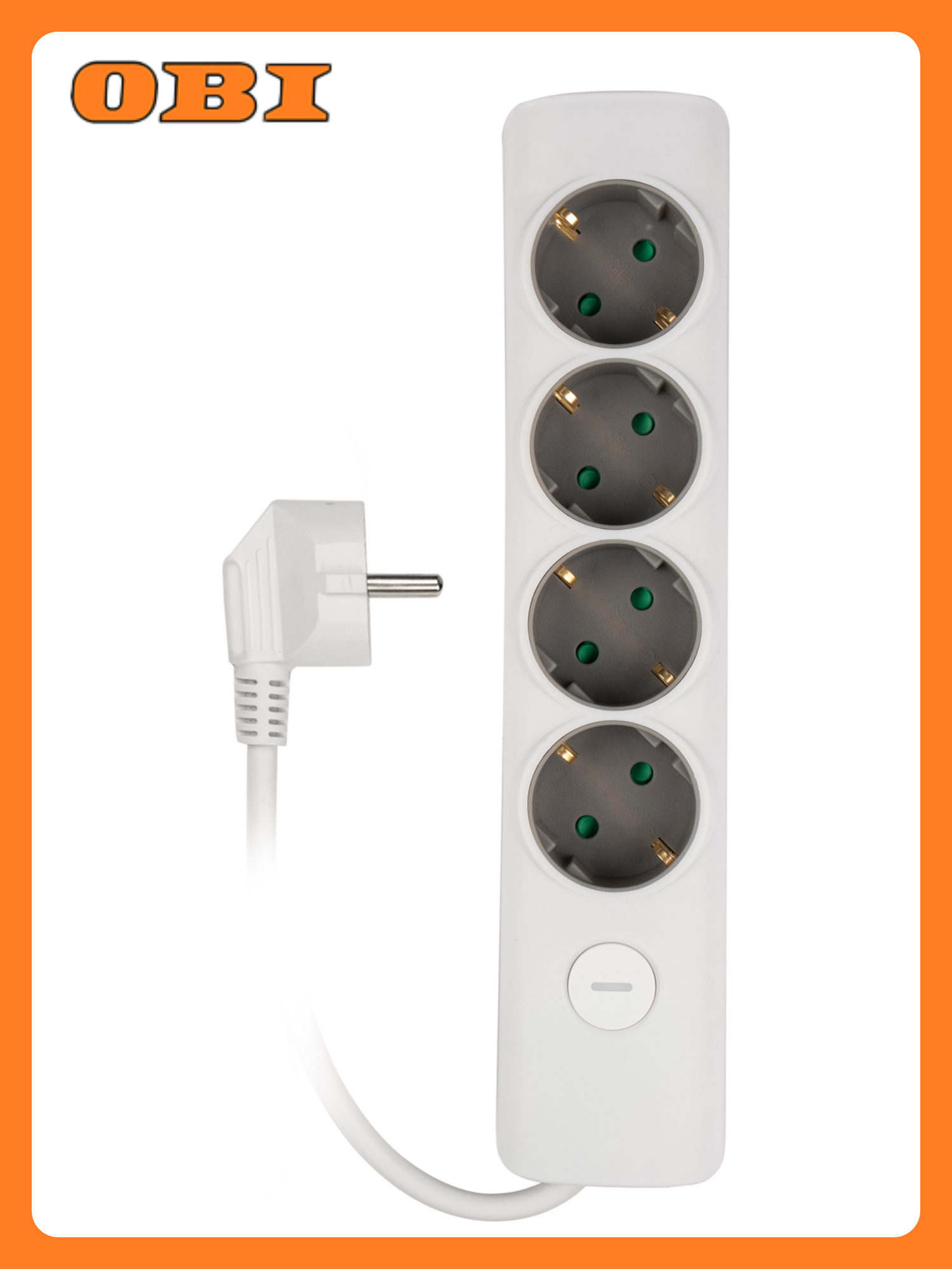 Удлинитель JAZZWAY ET-04-300W, 4 розетки, 3м, заземление, световая индикация