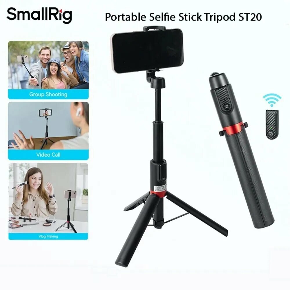 Xiaomi YouPin SmallRig ST20 Портативная Селфи-палка-штатив ST20 с беспроводным пультом дистанционного управления -3375B