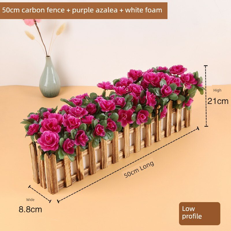 Искусственные цветы азалии для ограждений, перил, подоконников, декора дома, перегородок, угловых цветочных грядок,