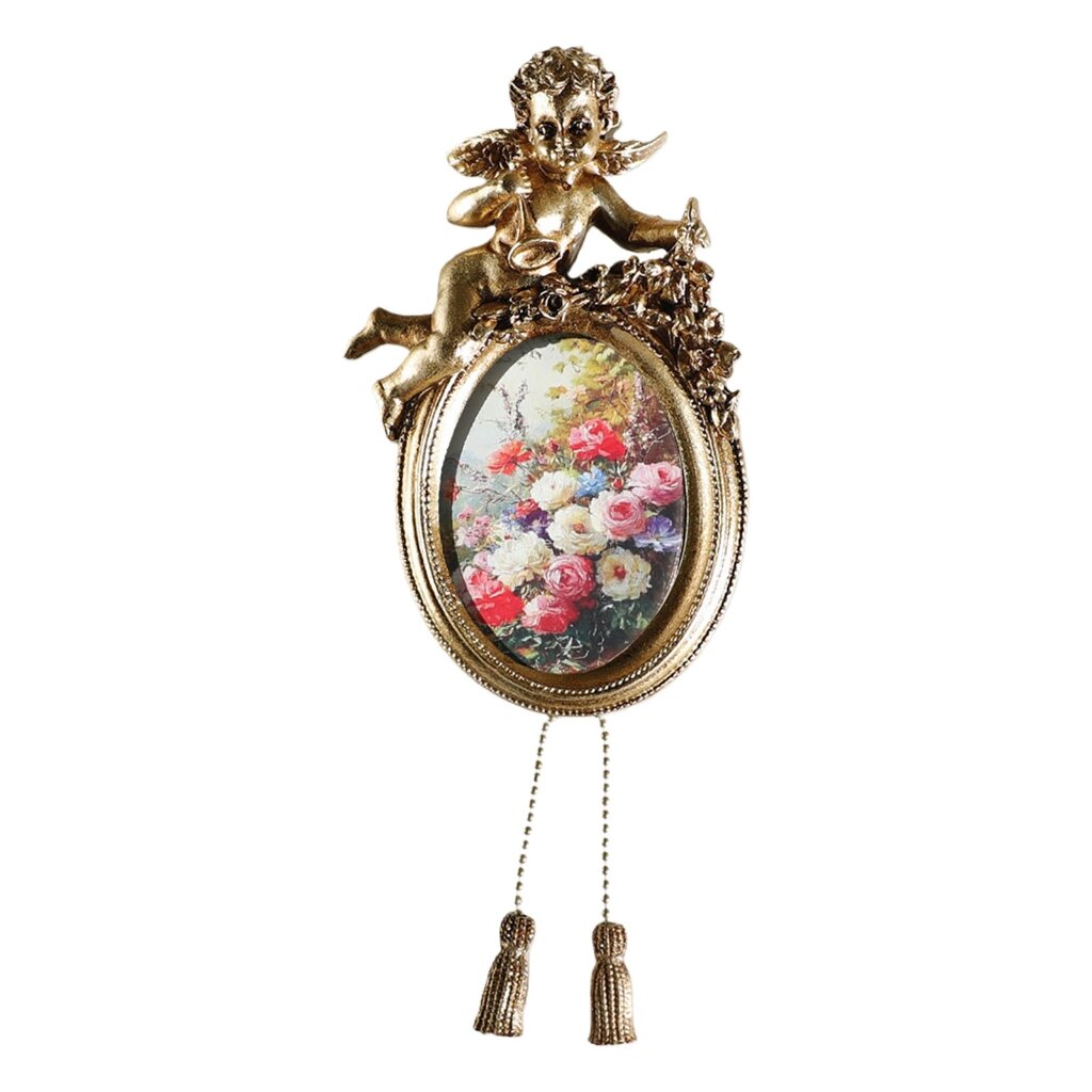 Винтажная рамка для фото с цветочным рельефом в антикварном стиле