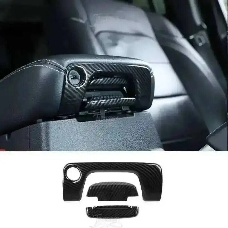 JIDIXIAN автомобильный подлокотник, декоративная крышка переключателя для Jeep Wrangler JL для Gladiator JT 2018 2019 2020 2021 2022 2023 2024 2025 C black carbon fiber