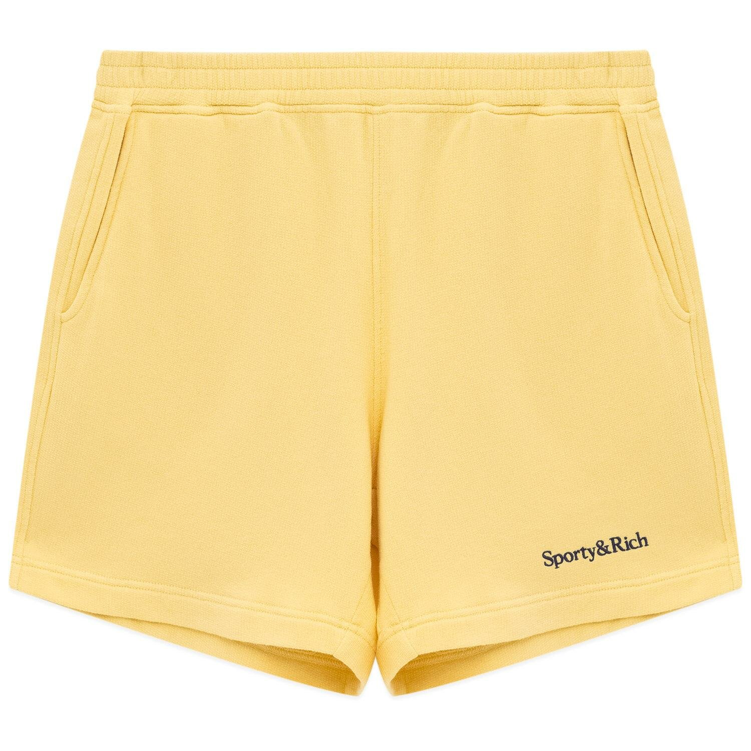 Шорты ШОРТЫ SPORTY & RICH SERIF LOGO EMBROIDERED GYM SHORTS