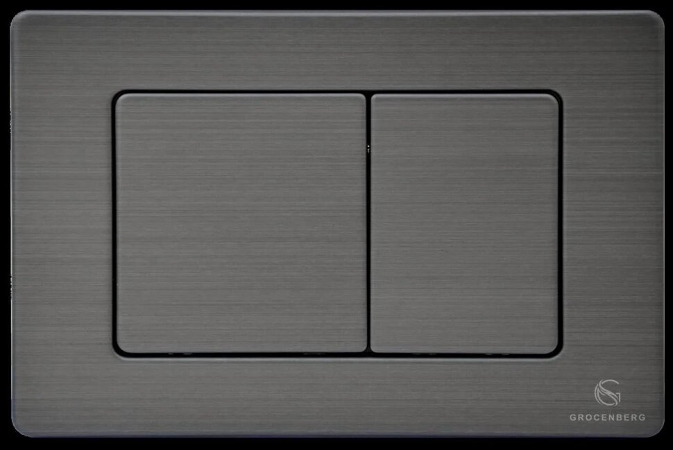 Кнопка смыва для унитаза (металл) GROCENBERG KM3080BG Графит