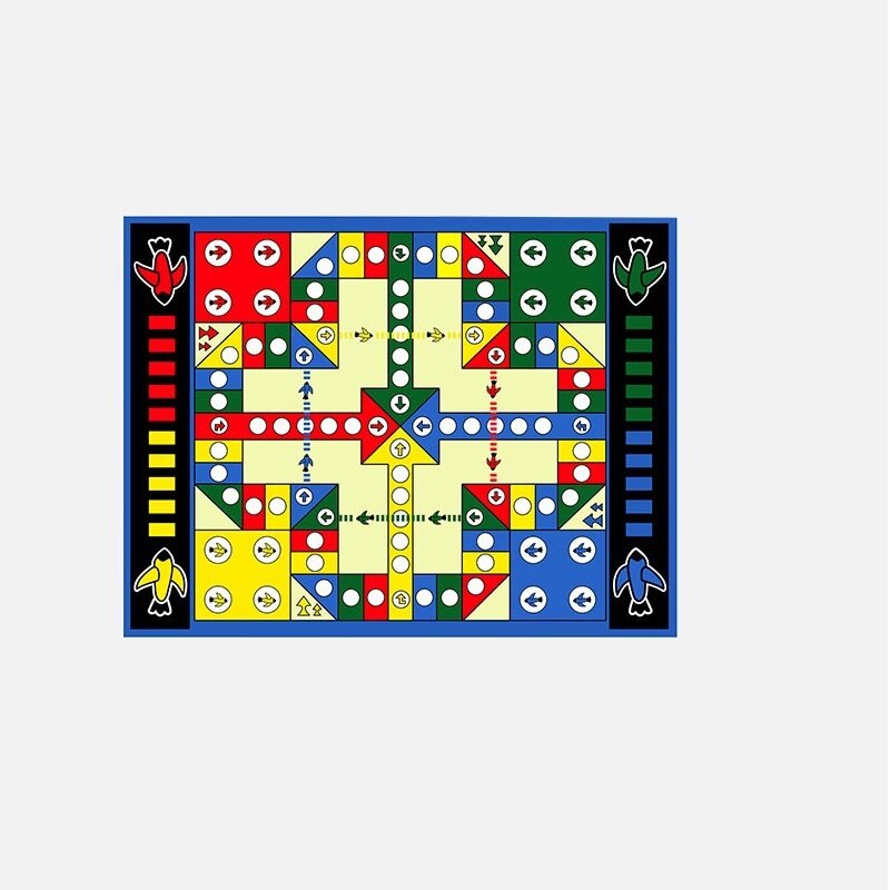 Мультяшный летающий шахматный ковер из хрустального бархата, очень большой, для детей, противоскользящий, а также интерактивный коврик для журнального столика в гостиной для родителей и детей.