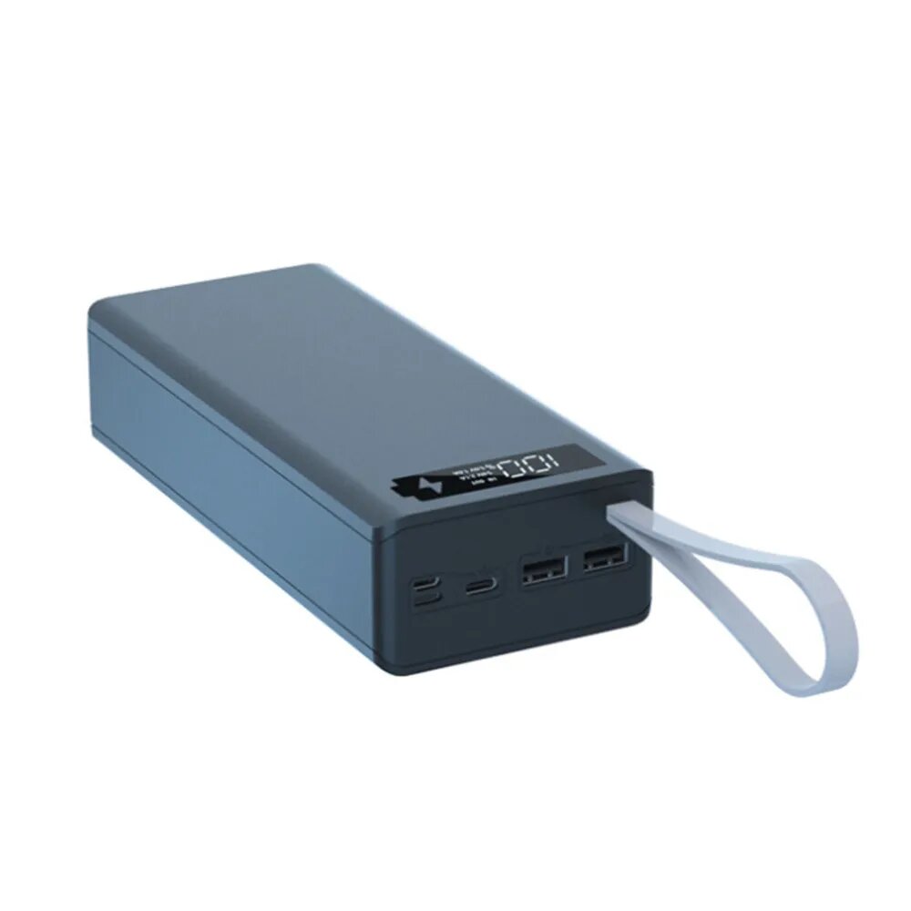 Блок питания Power Bank Зарядное устройство без аккумулятора Съемный ЖКдисплей 16X18650 Корпус аккумулятора Power Bank Shell черный