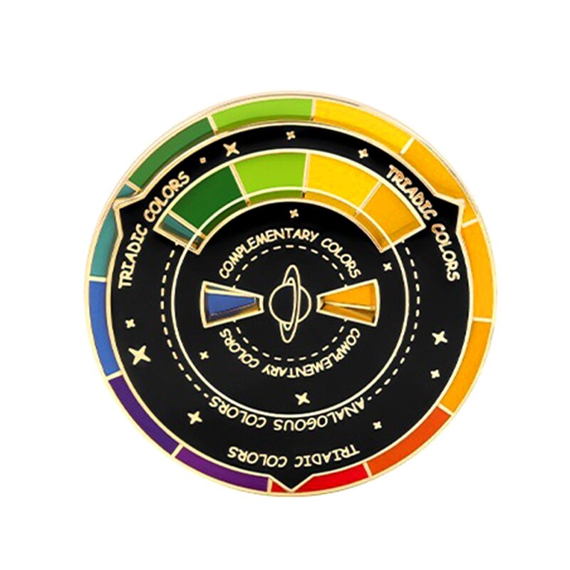 Цветовой круг брошь