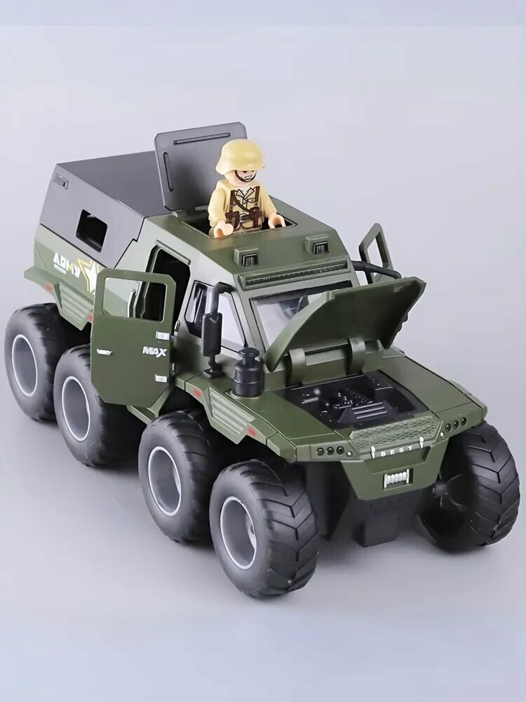 Игрушка детская Вездеход Шаман / Машинка со светом и звуком № 7755 зеленая