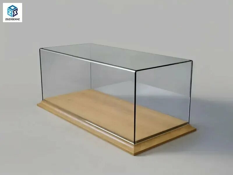 Бокс-футляр акриловый LemonCraft для моделей танков и бронетехникив масштабе 1/35 габариты изделия 360х160х140мм на деревянном основании