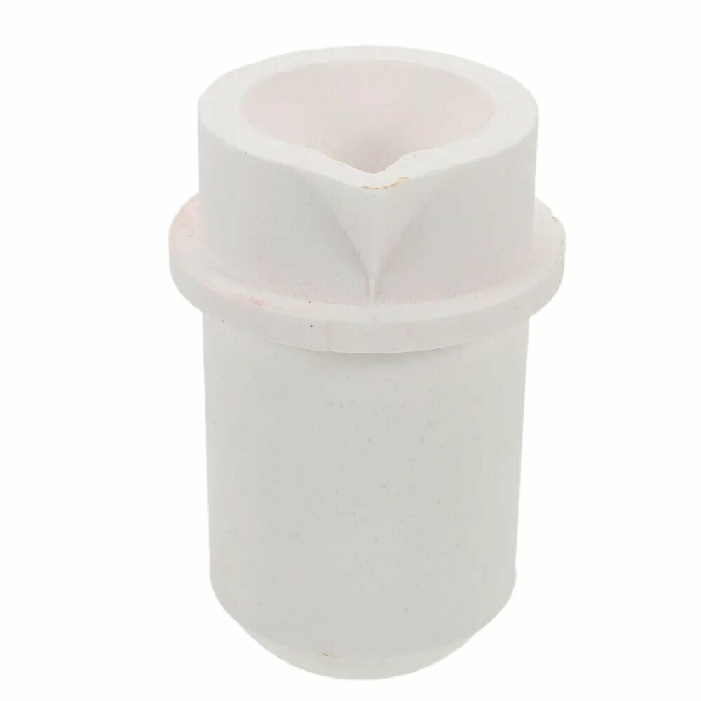 Термостойкий кварцевый тигель для плавки металлов и сплавов, белый, 0.5 кг