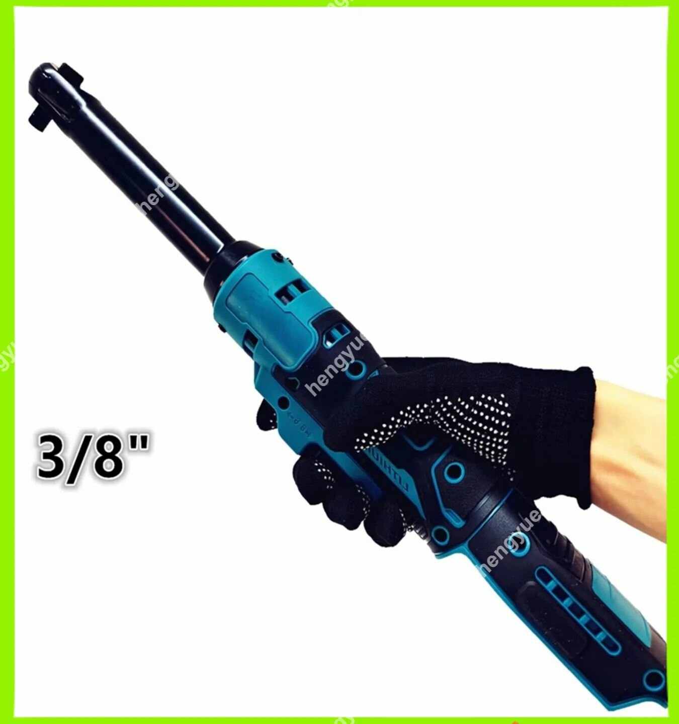 Электрический ключ-трещотка с удлиненной головкой для снятия гайки