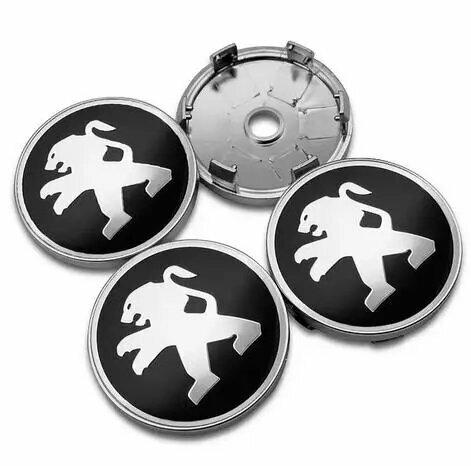 4 шт, 56 + 60 мм, колпаки для центральной ступицы колес PEUGEOT, наклейки с автоматической эмблемой (подходят для 106/206/306/406/107/207/301/308/2008/3008)