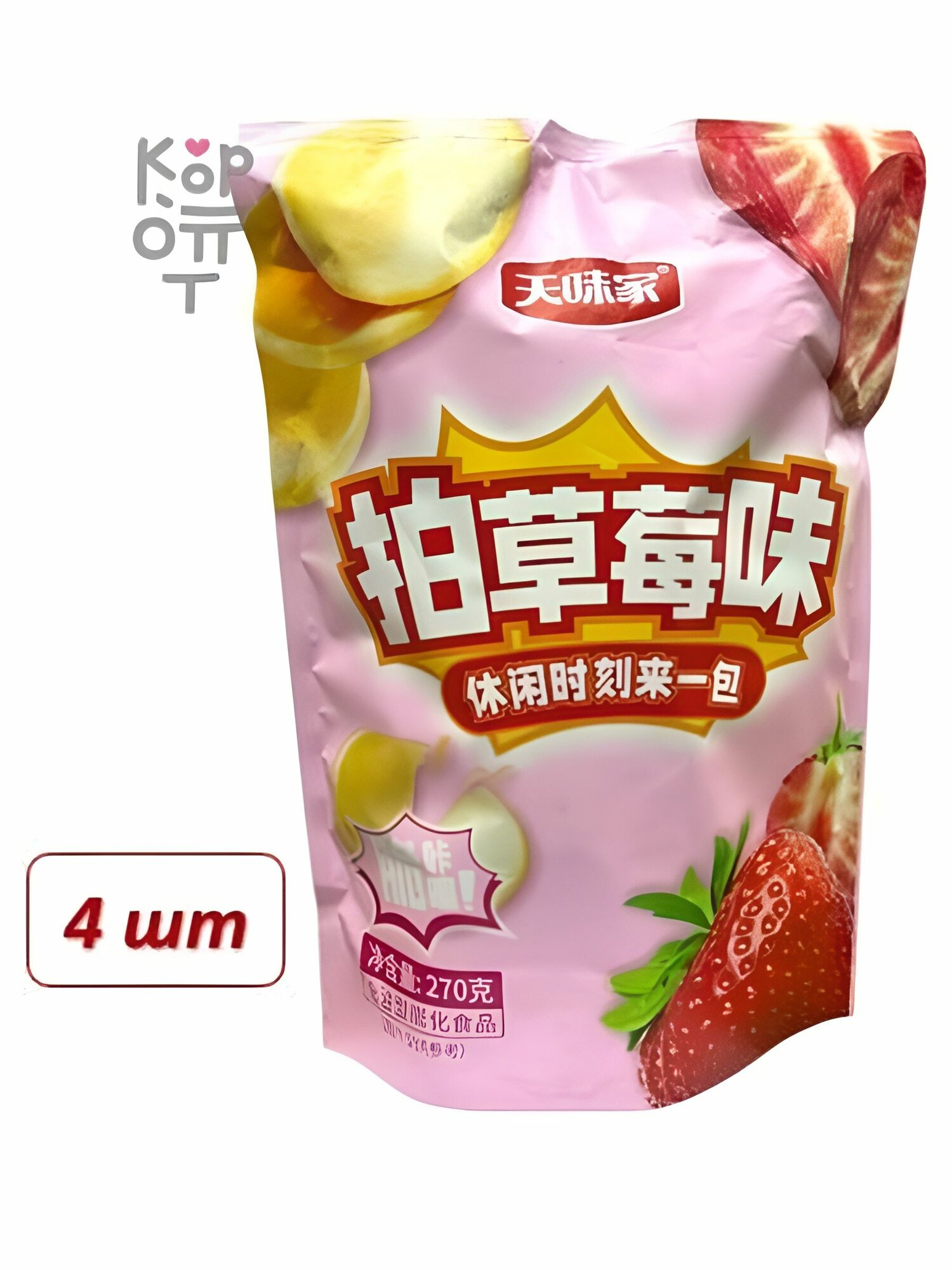 Чипсы Tianweijia со вкусом клубники 270 г. 4 шт.