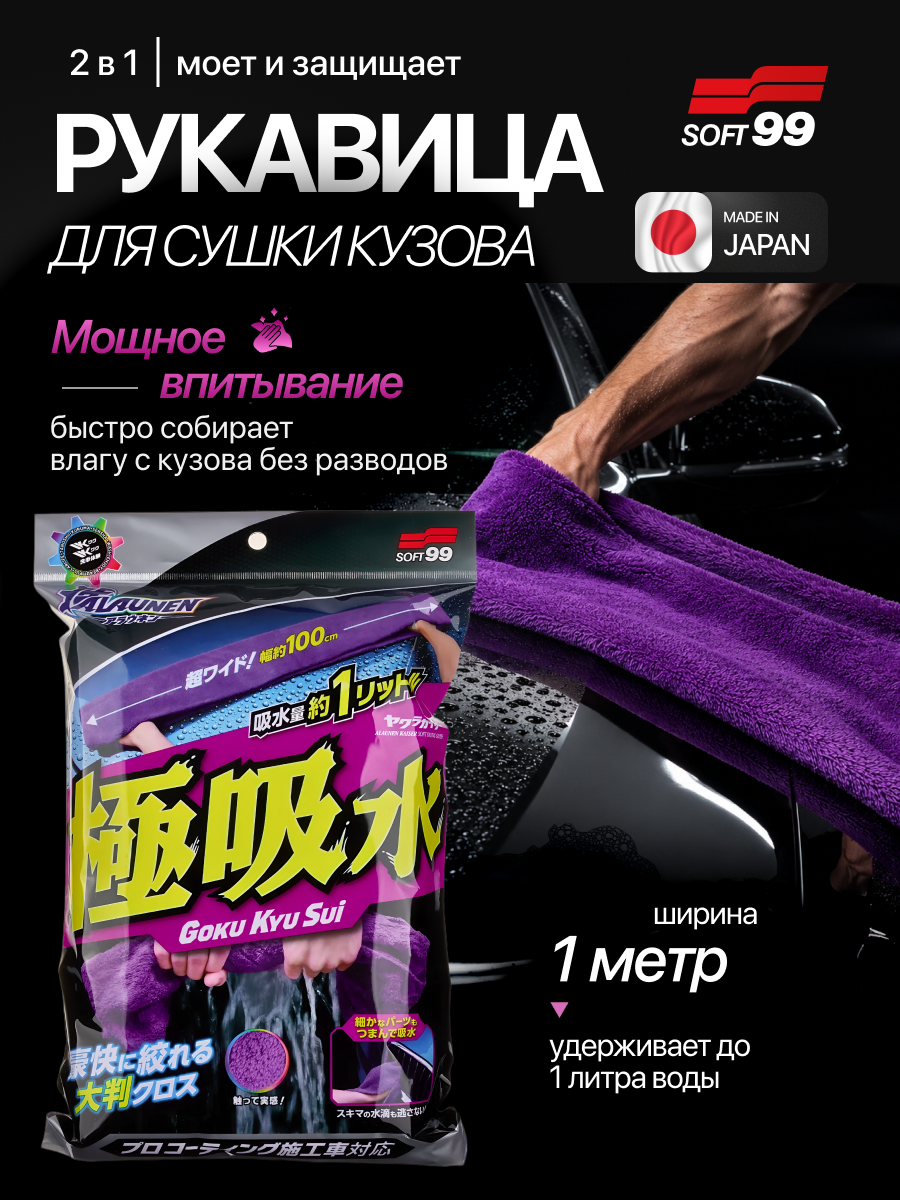 Рукавица для вытирания кузова ALAUNEN KAISER ACTION Soft Drying Cloth