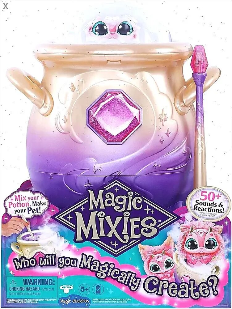 Игровой набор Magic Mixies Волшебный запотевающий котел 20 см плюшевая игрушка, розовый/Без запчастей