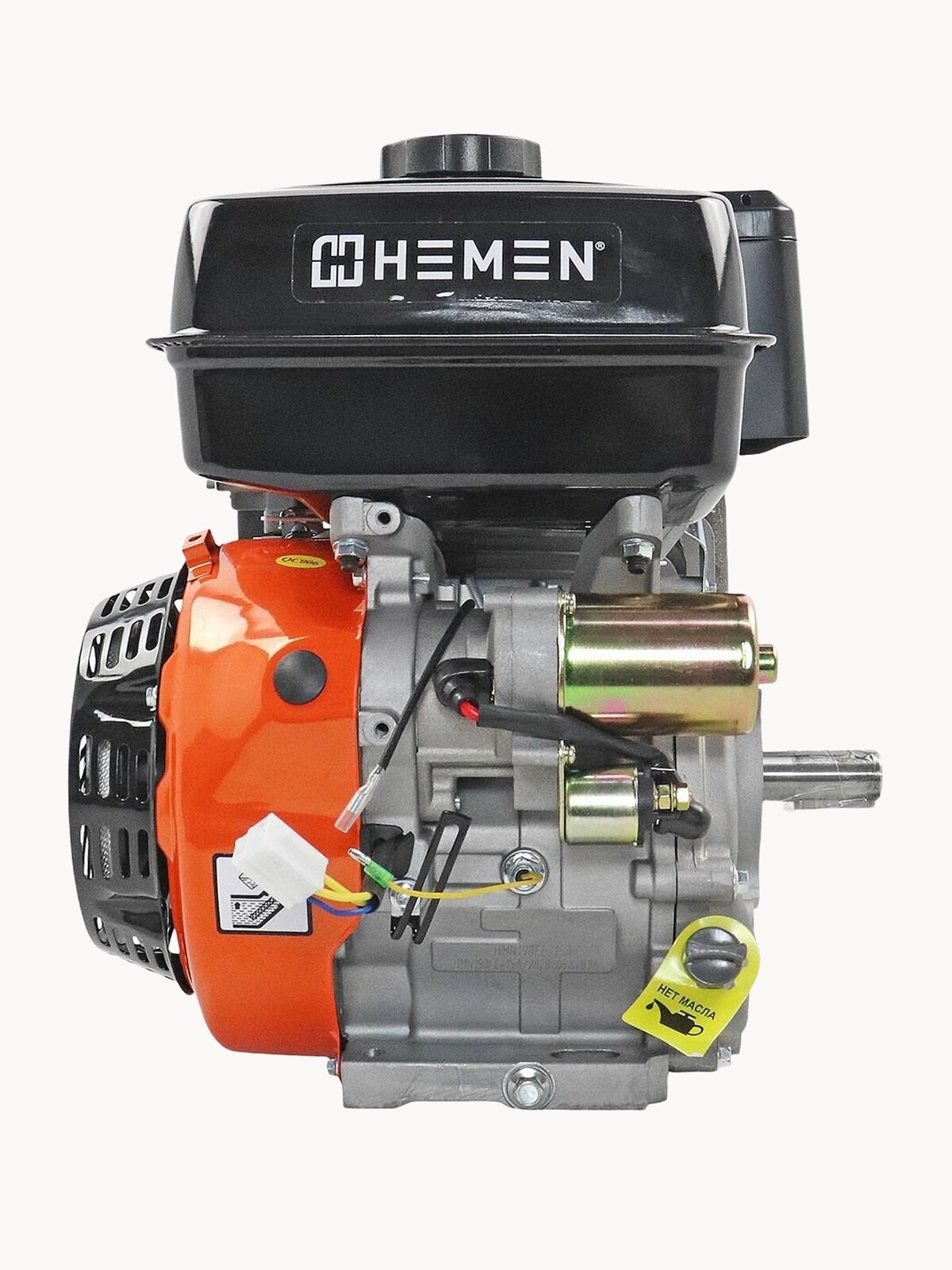 Двигатель HEMEN 15,0 л. с. с катушкой 15А180Вт 190FE (420 см3) электростартер, вал 25 мм