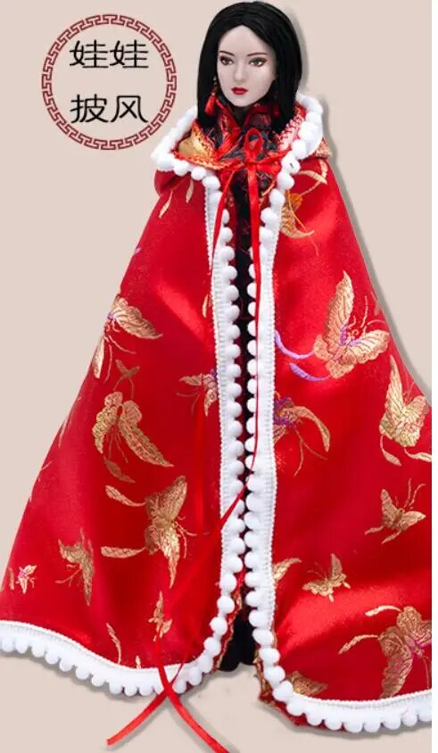 ROUND YUAN Кукла 1/6 Классическая Китайская Кукла Белая 22 Сустава Красный, NO.6 Qipao doll A