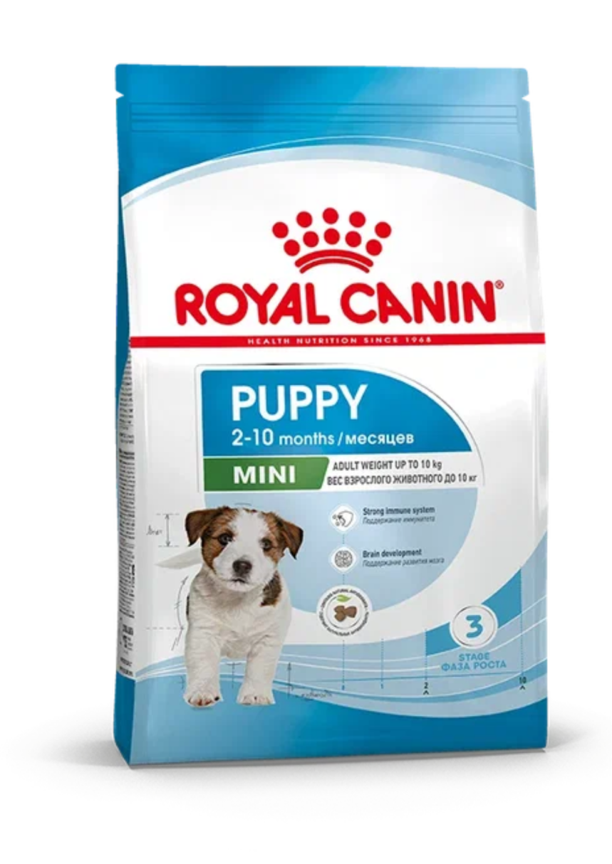 Сухой корм Royal Canin PUPPY Mini до 10 месяцев для щенков мелких пород 800г