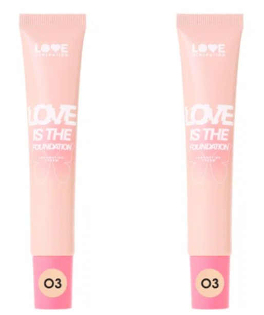 Тональный крем Love Generation Love is the Foundation, тон 03 холодный бежевый, 30 мл, 2 шт