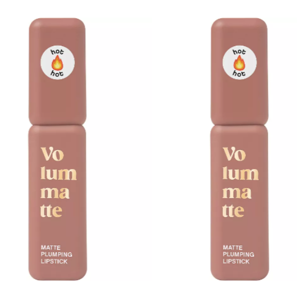 Устойчивая жидкая матовая помада для губ Vivienne Sabo Volummatte, с плампингом, тон 02, 2 шт