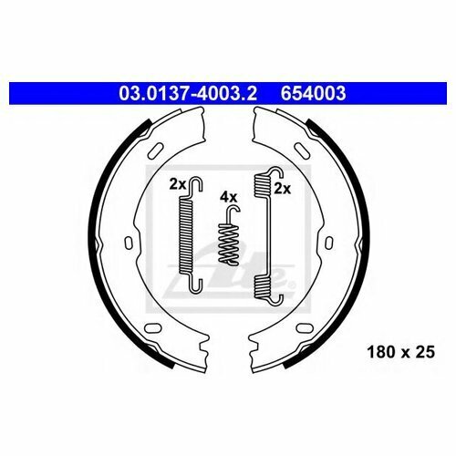 Комплект колодкок стояночного тормоза Ate 03013740032 для Mercedes ESPRINTER 910, SPRINTER 906,907,907, 910,909,910, SPRINTER 3T 907