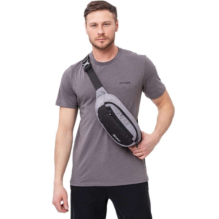 Сумка поясная Поясная сумка Rank Core серо-черная 31х8х15см