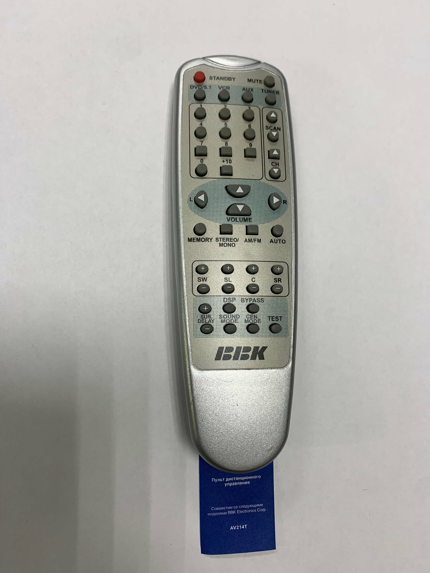 Пульт дистанционного управления BBK AV214, для акустики BBK, оригинальный