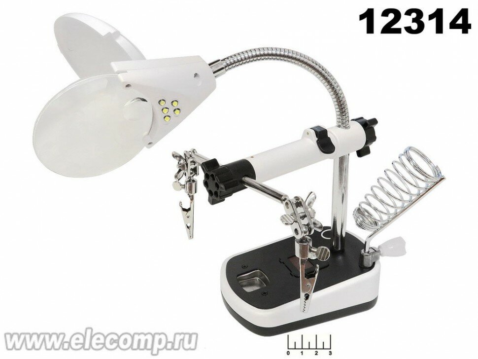 Лупа-подставка паяльная с захватом MG16090C/OT-INL44